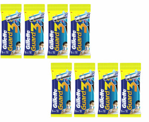 Gillette Guard 3 Shaving Razor - Handle + Cartridge, 8pcs., Men - Price ...