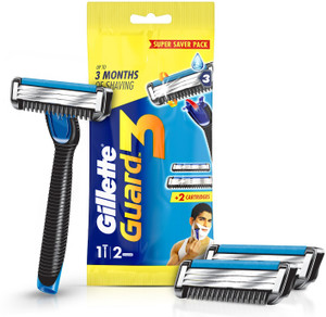 Gillette Guard 3 Single Razor for men with 2 Blades, Men - Price in ...