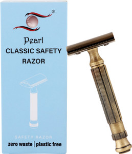 Pearl Shaving Double Edge Safety Razor (L-55antique brass), Men - Price ...