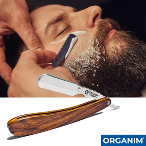 Organim care products Straight Edge Wooden Barber Folding Shaving Razor ...