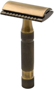 Pearl Shaving Double Edge Safety Razor Antique Brass Finish,, Men ...