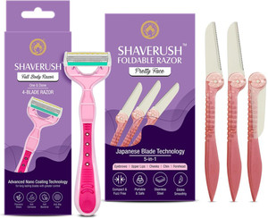 Mom & World 4 Blade Full Body Razor with Nano Coating + 4 Blade Full ...