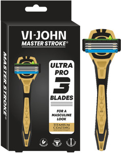 VI-JOHN Master Stroke Ultra Pro 3 Blade Shaving Razor for Men, Men ...