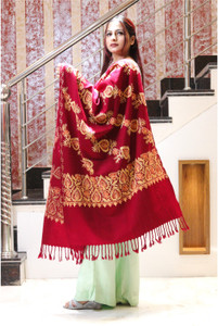 darshan lal and sons Wool Embroidered Women Shawl - Buy darshan lal and ...