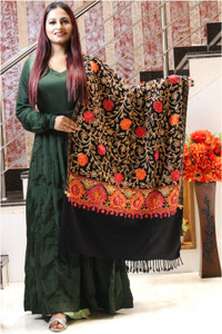 darshan lal and sons Wool Embroidered Women Shawl - Buy darshan lal and ...