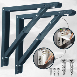 Vmd Heavy Duty 20" (Grey) Foldable Table Bracket, DIY Folding Shelves ...