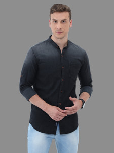 Carbonn Cloth Men Self Design Casual Grey Shirt - Buy Carbonn Cloth Men ...