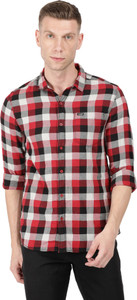 Wrangler Men Checkered Casual Red Shirt - Buy Wrangler Men Checkered ...