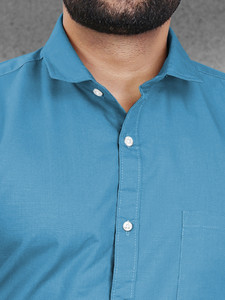 VeBNoR Men Solid Formal Blue Shirt - Buy VeBNoR Men Solid Formal Blue ...