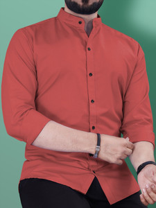 VeBNoR Men Solid Casual Pink Shirt - Buy VeBNoR Men Solid Casual Pink ...