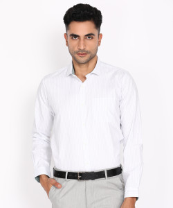 PETER ENGLAND Men Striped Formal White Shirt - Buy PETER ENGLAND Men ...