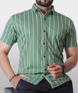 VeBNoR Men Printed Casual Light Green Shirt - Buy VeBNoR Men Printed ...