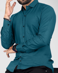 NIVICK Men Solid Casual Dark Blue Shirt - Buy NIVICK Men Solid Casual ...