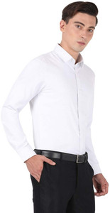 OTTO Clothing Pvt Ltd Men Self Design Formal White Shirt - Buy OTTO ...