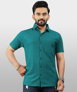 VeBNoR Men Self Design Casual Dark Blue Shirt - Buy VeBNoR Men Self ...