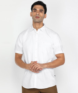 PARX Men Solid Formal White Shirt - Buy PARX Men Solid Formal White ...