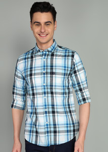 U.S. POLO ASSN. Men Checkered Casual Light Blue Shirt - Buy U.S. POLO ...