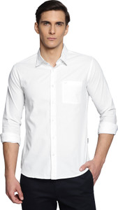 Allen Cooper Men Solid Casual White Shirt - Buy Allen Cooper Men Solid ...