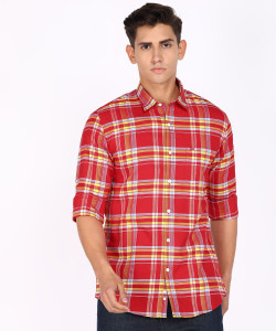 PETER ENGLAND Men Checkered Casual Red Shirt - Buy PETER ENGLAND Men ...