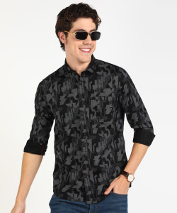 KILLER Men Printed Casual Black Shirt - Buy KILLER Men Printed Casual ...