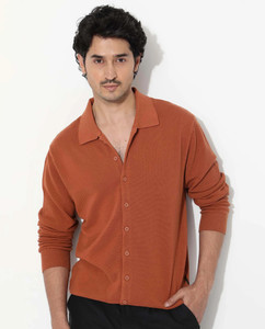 RARE RABBIT Men Solid Casual Brown Shirt - Buy RARE RABBIT Men Solid ...