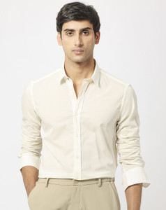 RARE RABBIT Men Solid Formal White Shirt - Buy RARE RABBIT Men Solid ...