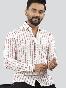 NIVICK Men Printed Casual White Shirt - Buy NIVICK Men Printed Casual ...