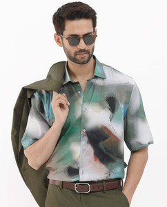 RARE RABBIT Men Printed Casual Green Shirt - Buy RARE RABBIT Men ...