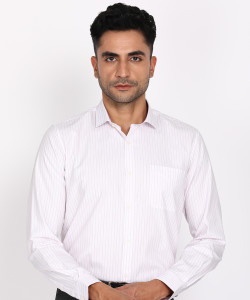 PETER ENGLAND Men Striped Formal White Shirt - Buy PETER ENGLAND Men ...