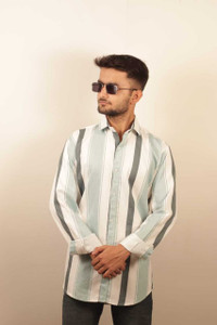 SKJD Fashion Men Striped Casual Multicolor Shirt - Buy SKJD Fashion Men ...