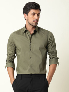 RARE RABBIT Men Solid Formal Green Shirt - Buy RARE RABBIT Men Solid ...