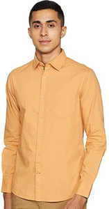KJHGFDFGHJK Men Solid Casual Orange Shirt - Buy KJHGFDFGHJK Men Solid ...