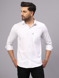 DTI Men Solid Casual White Shirt - Buy DTI Men Solid Casual White Shirt ...