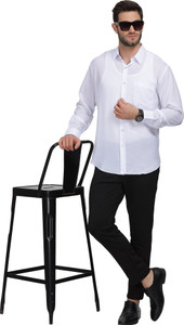MARTIN PACEMAKER Men Self Design Formal White Shirt - Buy MARTIN ...