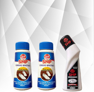 SNP Canvas Whitner / White Leather Shoe Polish (Pack of 3) Canvas ...