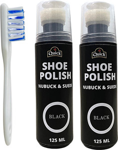 Quick Nubuck Suede Nubuck and Suede Shoe Polish | Color - Black | Pack ...