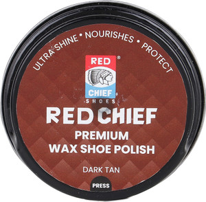 RED CHIEF Prem. Wax Shoes Polish D. Tan 40gm Leather Shoe Wax Polish ...