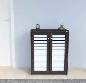 Yelo Vertical Home / Office Shoe Rack With Lock Storage Cabinate Two ...