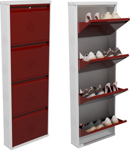 KRUGER 4 Door 20x58x5.5 inch 8 to 12 Shoe Capacity Wall Mounted ...
