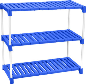 JENATIC Multipurpose Rack , Creta with Wheels (White & Blue) Metal ...