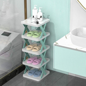 Vidisa 4 Layer Shoe Rack Adjustable Plastic Foldable Shoe Cabinet ...
