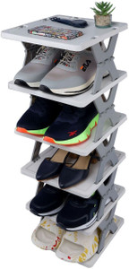 GANESH PLAST SHOES RACK 6 LAYER Plastic Shoe Rack Price in India - Buy ...