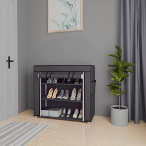 ShelfKing Multipurpose 6 Shelves Rack With Zip Door Cover & Side ...