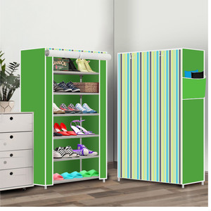 GHODA 6 Shelf Foldable Collapsible ShoeRack Plastic Collapsible Shoe ...