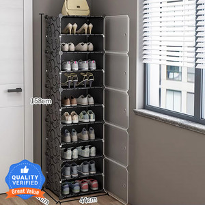 Sasimo 5 Door 10 Shelf Plastic Plastic Collapsible Shoe Stand Price in ...
