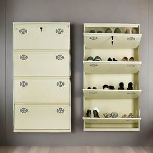 shandar steel 4 Door 28 Inch Wall Mounted Primium Shoe Rack Metal Shoe ...
