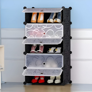 NP-HVRD 5 Door 5 Shelf Portable Clothes & Shoes Rack (Almari ...