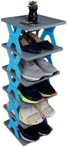 DaddyClean Plastic 6 Tier Shoe Rack Foldable & Collapsible Heavy Duty ...