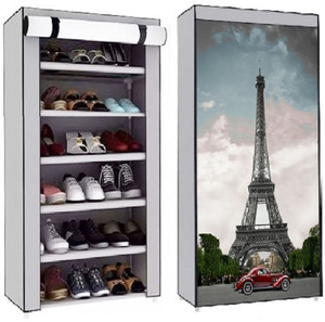 ThreeTails 6 Layer Fabric Shelf shoe rack Eiffel Tower Multi Use ...