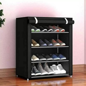 Greeno 4 sleeves BLACK shoe rack Metal Shoe Stand Price in India - Buy ...
